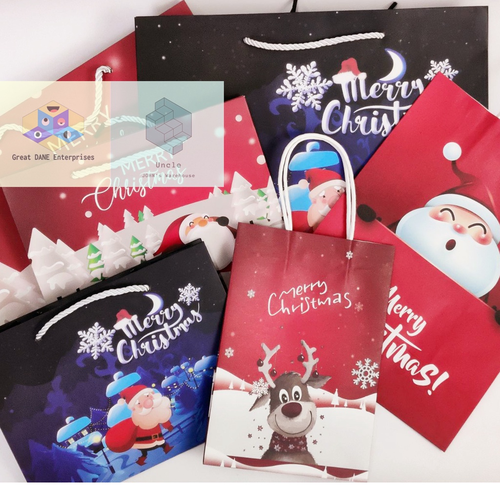 Christmas Paper Bags / Xmas Gift Bags | Shopee Philippines