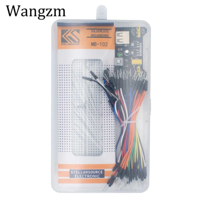 3.3V/5V MB102 Breadboard power module+MB-102 830 points Solderless Prototype Bread board kit +65 ...