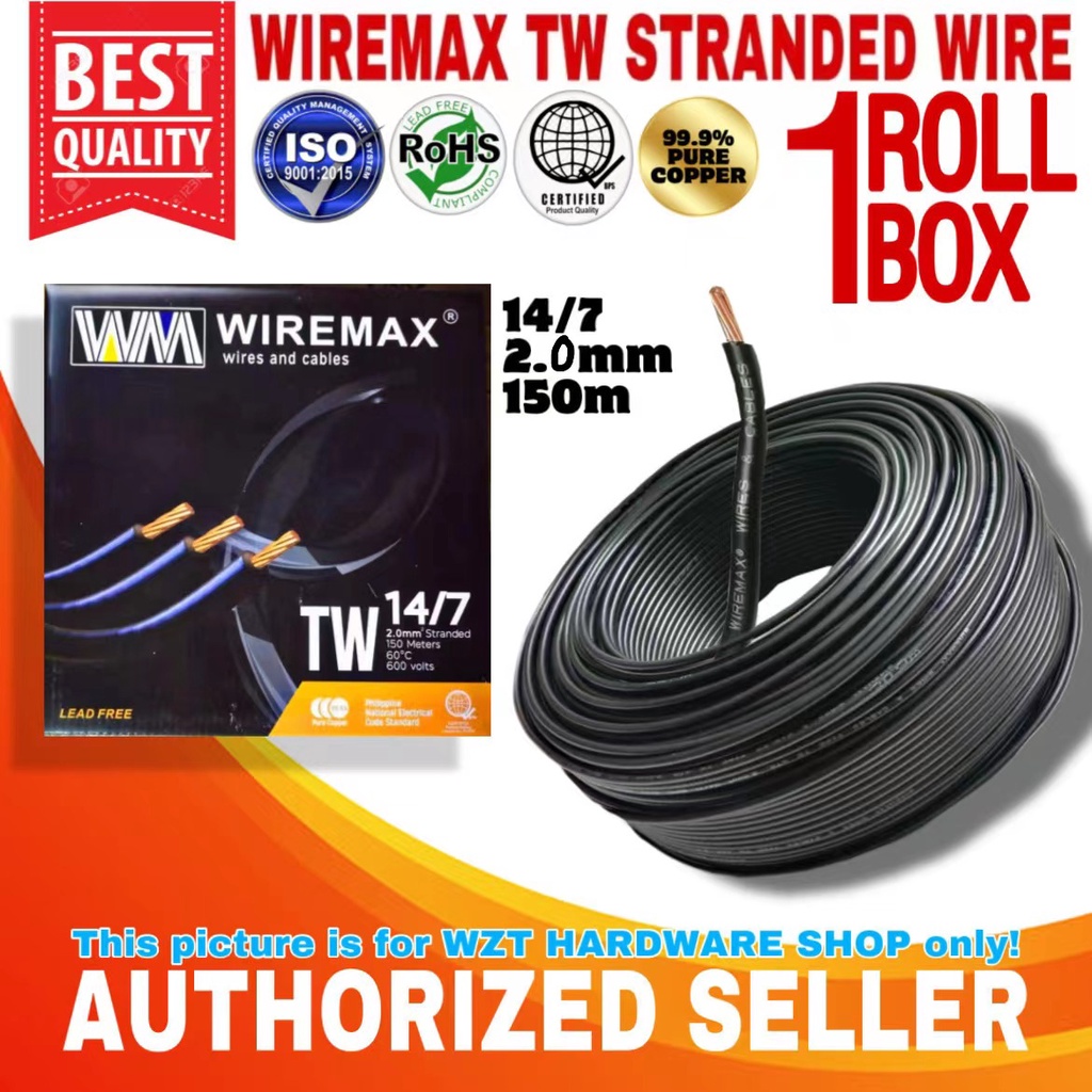 150m / 1Roll TW Stranded Wire 14/7 2.0mm - 12/7 3.5mm Original Wiremax ...