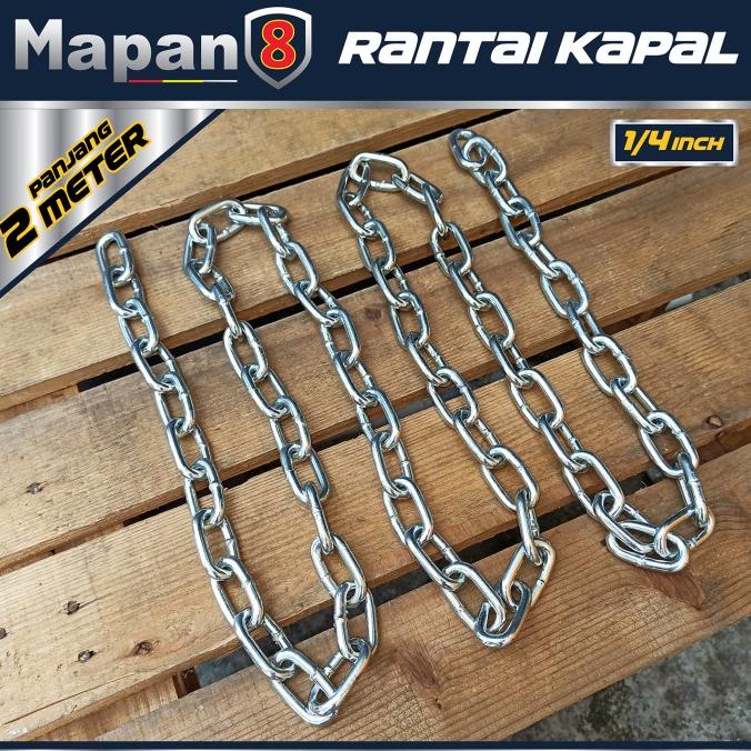 Iron Chain/Ship Galvanized 6mm (1/4 Inch) 2 Meter Long | Shopee Philippines