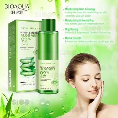 original BIOAQUA natural moisturizing 92% aloe vera moisturizing repair water 120ML | Shopee ...