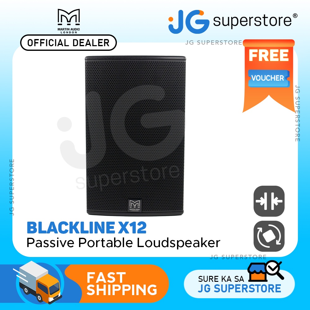 Martin Audio Blackline X12 1200W/300W 12" 2-Way Passive Portable ...