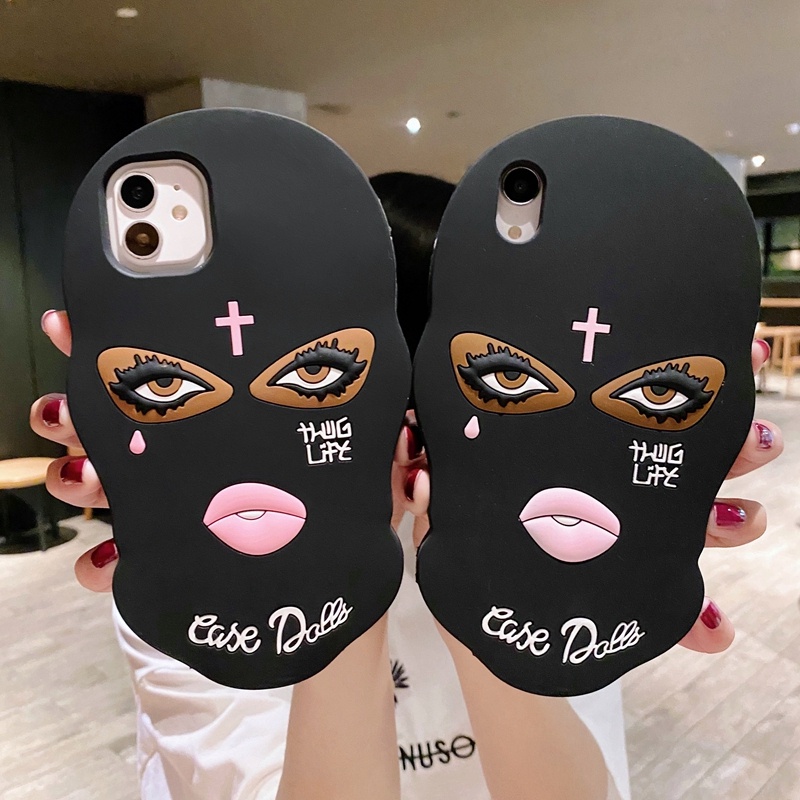 3D Mask Dolls soft phone case for iphone 14 13 12 11P ro MAX 7 8plus X ...