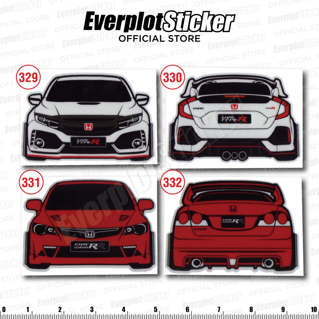 Sticker Pantulan Cahaya Honda TypeR, FC, FD, FB, EK, EG JAZZ,FIT,CIty ...