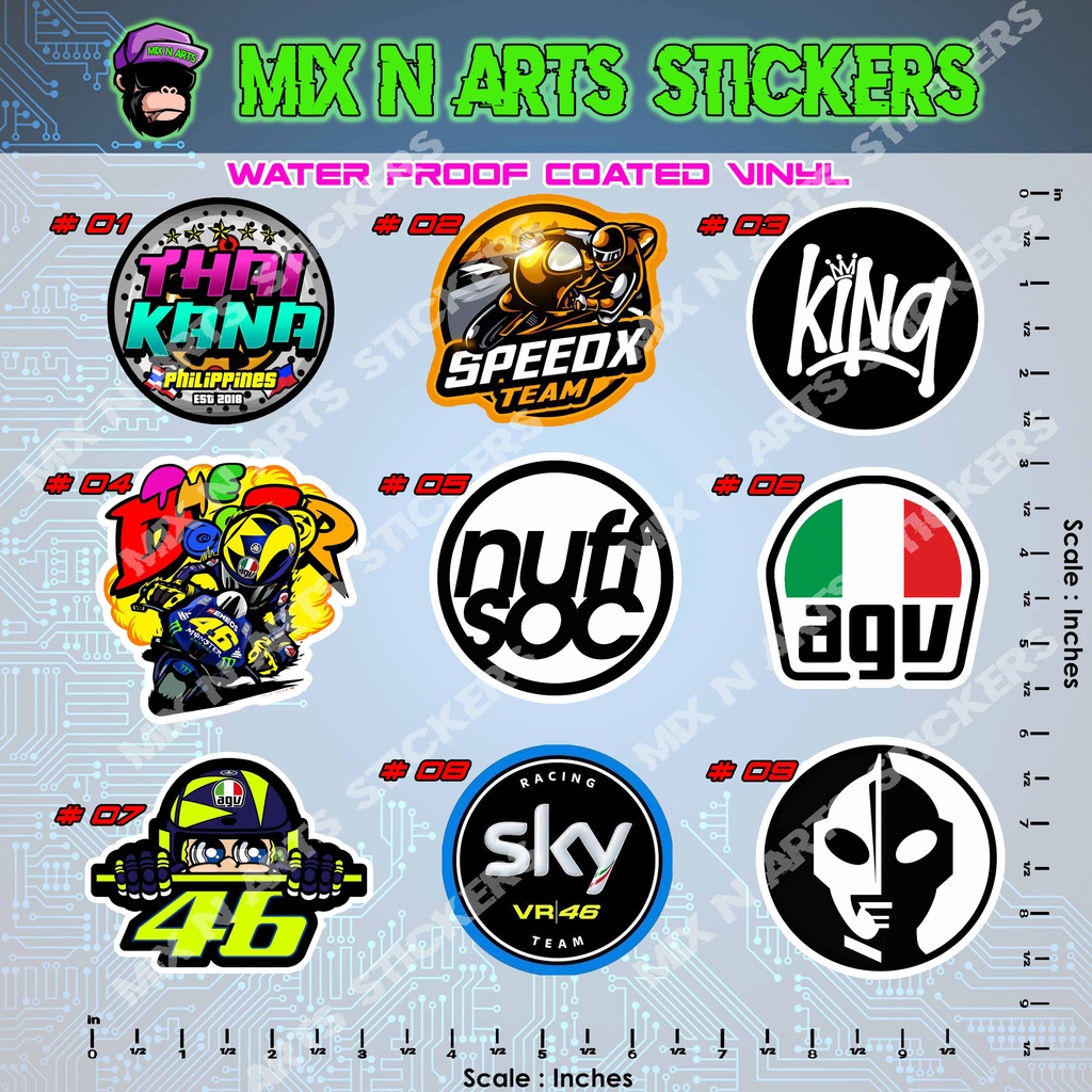Thailand Motorcycle Logo 4 Waterproof Vinyl Sticker for Motorcycle ...