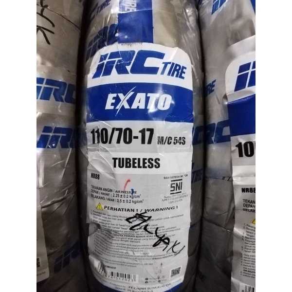 IRC EXATO NR88 80/80/17 90/80/17 100/80/17 110/70/17 120/70/17 130/70 ...