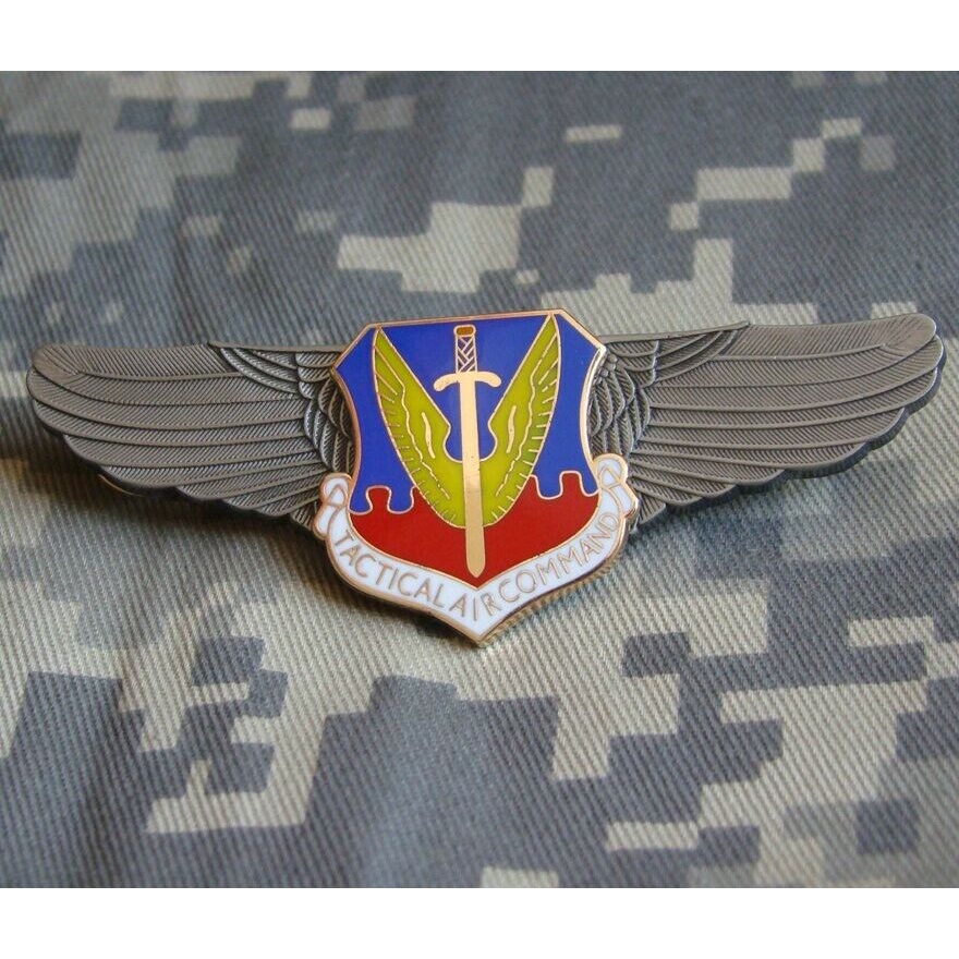 WW2 Us Air Force Usaf Tactical Air Command Pilot Wing Badge Insignia ...