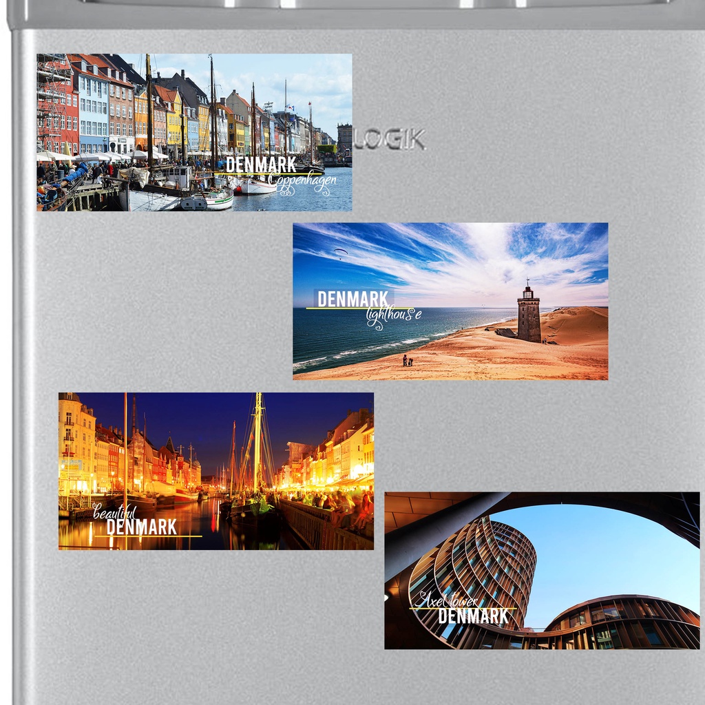 Denmark Coppenhagen Souvenir Fridge Magnet Sheet 10 cm x 5 cm | Shopee ...