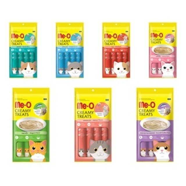 Me-o Creamy Meo Treats Cat Snack All Variant 15gr x 4 | Shopee Philippines
