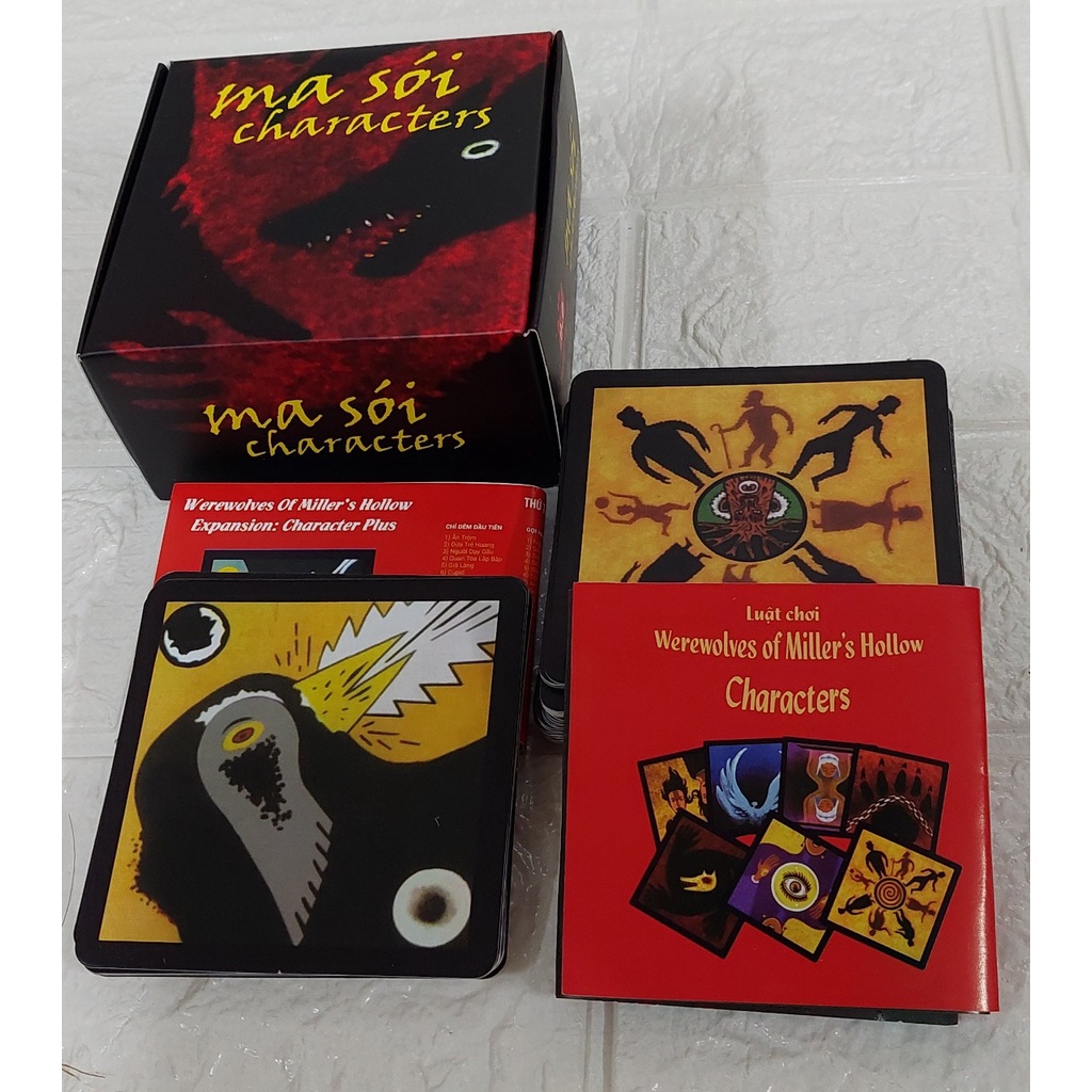 Vietnamese Characters Ghost Wolf Cards, attractive role-playing group ...