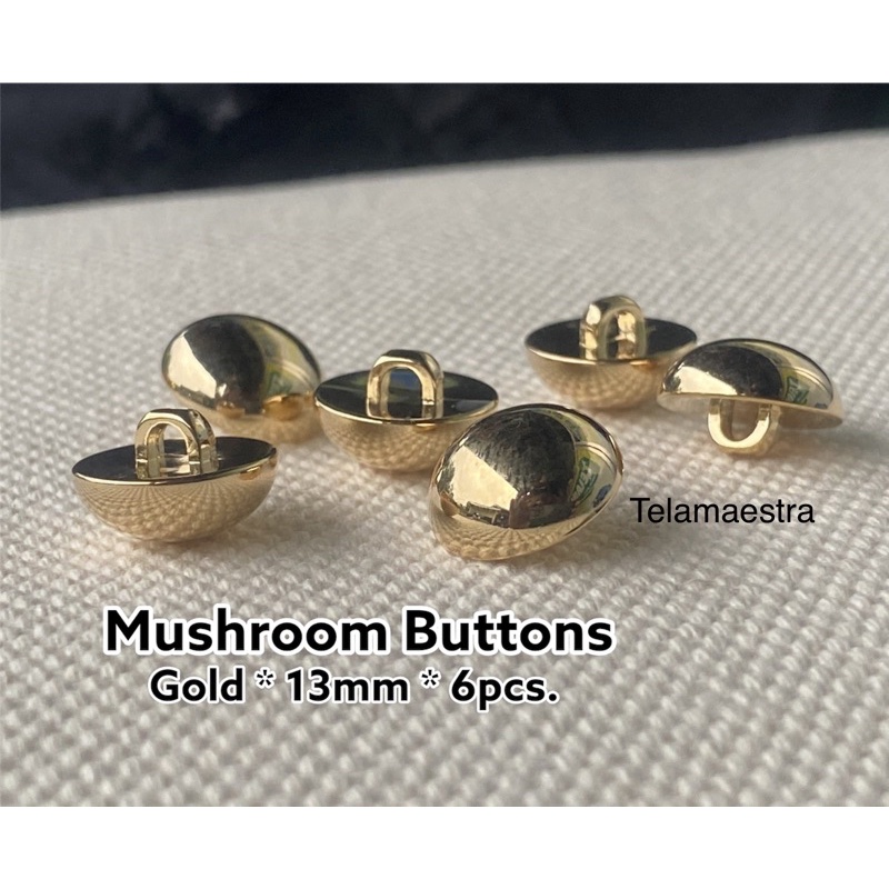 Gold Mushroom Buttons 13mm Shopee Philippines
