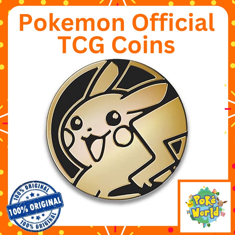 Pokemon - Official Metallic Coin - Pikachu - Pokemon TCG Coins | Shopee ...