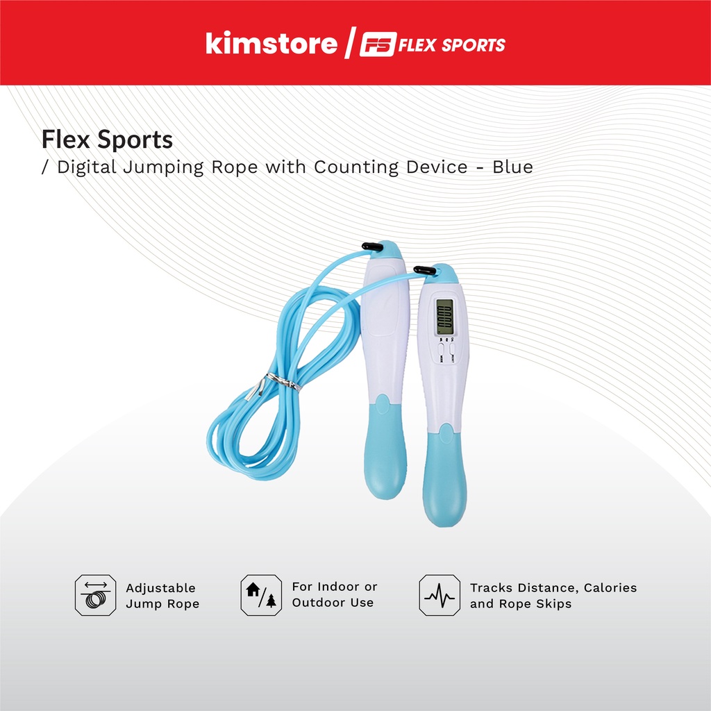 Flex Sports Digital Jumping Rope with Counting Device | Shopee Philippines