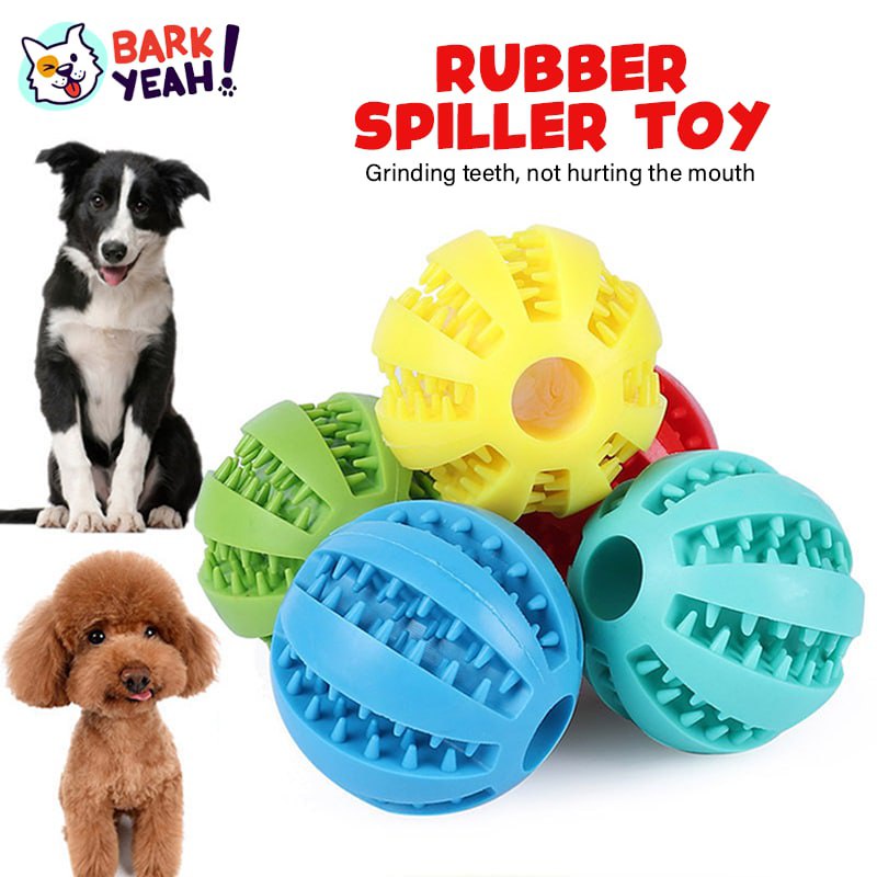 Dog Toy Molar Cleaning Teeth Ball 5/7/9cm Natural Chew Toys Rubber Pet ...