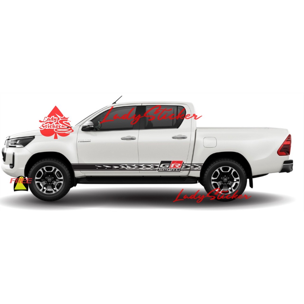 NEW HILUX REVO CUTTING STICKER TOYOTA HILUX REVO GR SPORT CAR STICKER ...