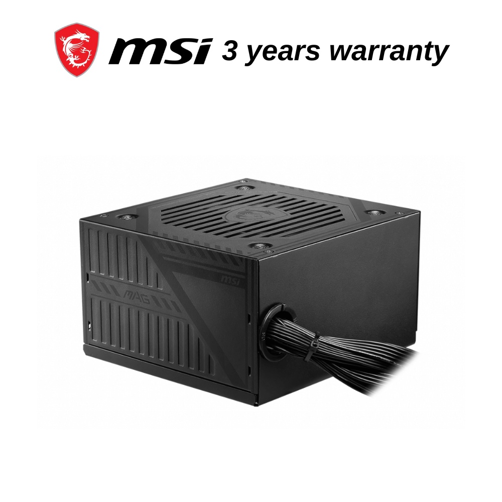 MSI Mag A600DN - 600w, 80 PLUS White Certified, Non-Modular Active PFC ...