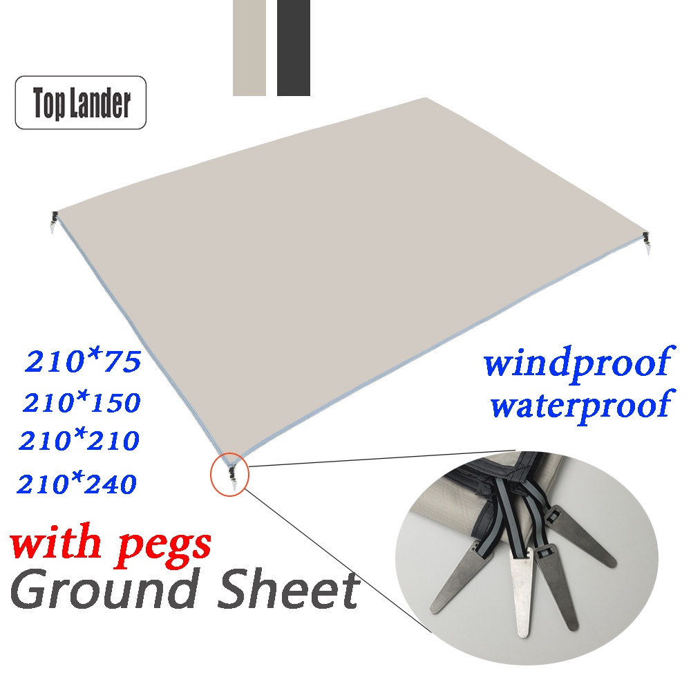 240x210 Camping Ground Sheet with Peg Waterproof Footprint Picnic Mat ...