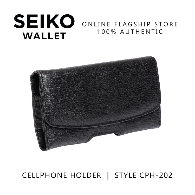 Seiko Wallet Genuine Leather Phone Holder (With Belt Loop) CPH-202 | Shopee Philippines