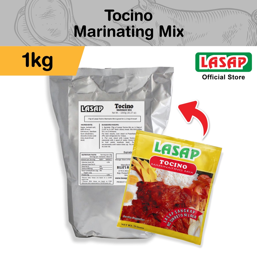 Lasap Tocino Marinating Mix 1kg (Institutional) | Shopee Philippines