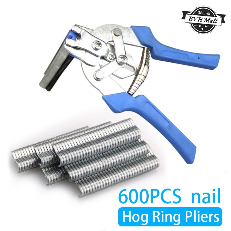 600pcs M Clips Staples Mesh Cage Wire Fencing Ring Plier Poultry Cage ...