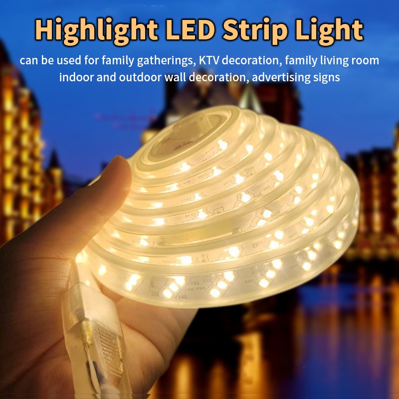 LED Strip Light 220V Waterproof Indoor Outdoor Decorative Light Strip ...