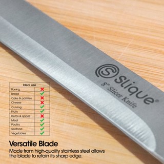 SLIQUE Kitchen Knife Stainless Steel High Quality, Non-slip TPR handle ...