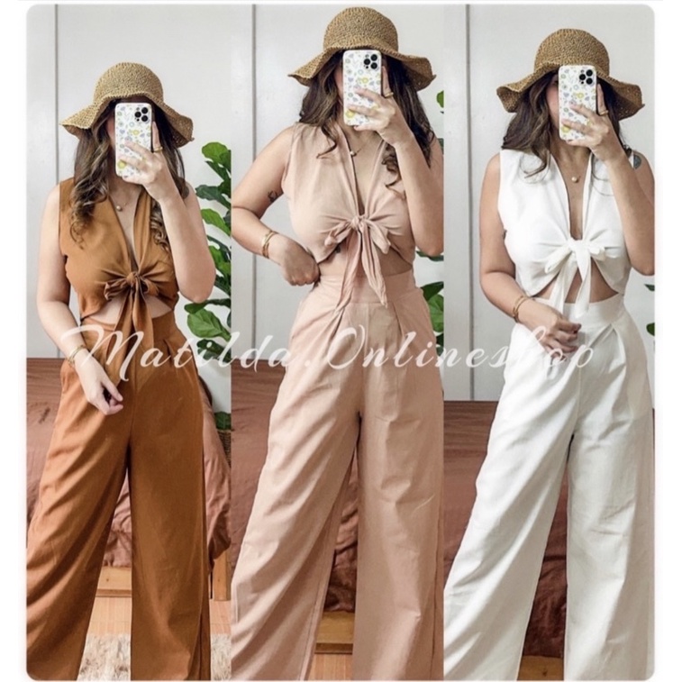 SAPPHIRE LINEN COORDINATES (3 way top)| matilda.clothing | Shopee ...