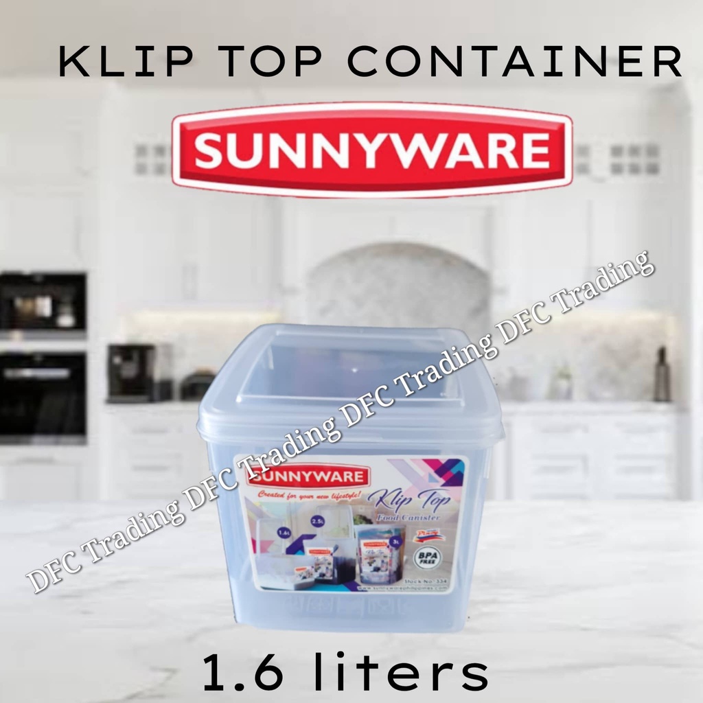 3pcs 1.6L Kliptop Food Canister Sunnyware Food Container | Shopee ...