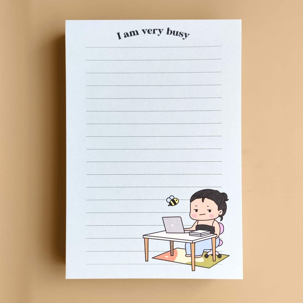 I am very busy - Adulting Notepad Cute Non Sticky Memo Pad | Shopee ...
