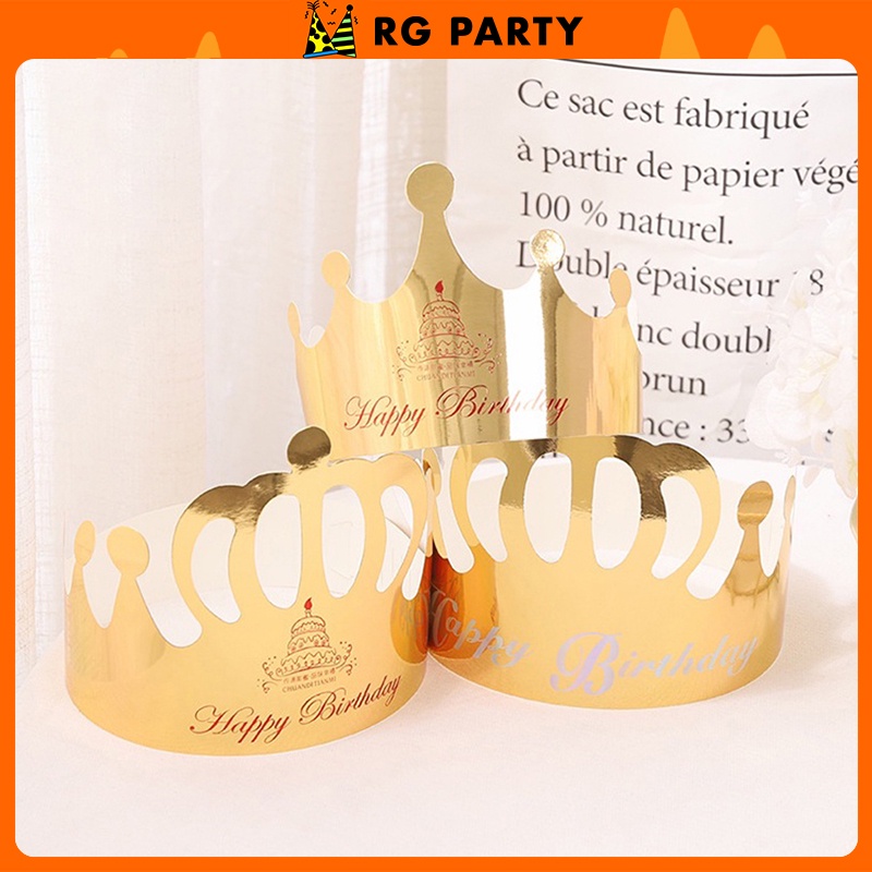 Crown Birthday Hat Children Adult Baby Gold Gold Card Crown Hat Happy ...