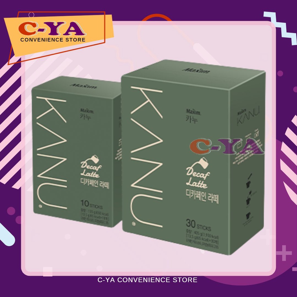 DONGSUH Maxim KANU Decaf Latte 13.5g x 10s-30s (135g-405g) | Shopee ...