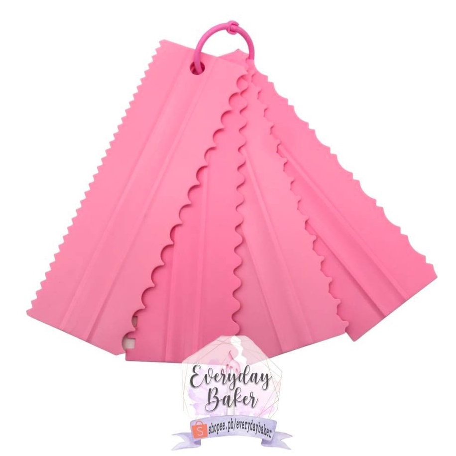 EVERYDAY BAKER - 4pc./set Plastic Icing Comb Pink | Shopee Philippines