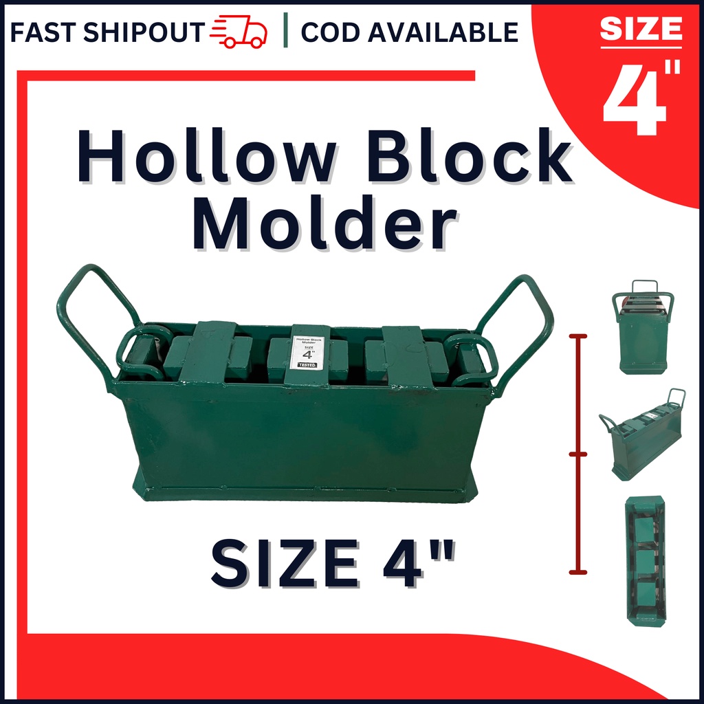 Hollow Block Molder Pinas Size 4" Heavy Duty Original Matibay | Shopee ...