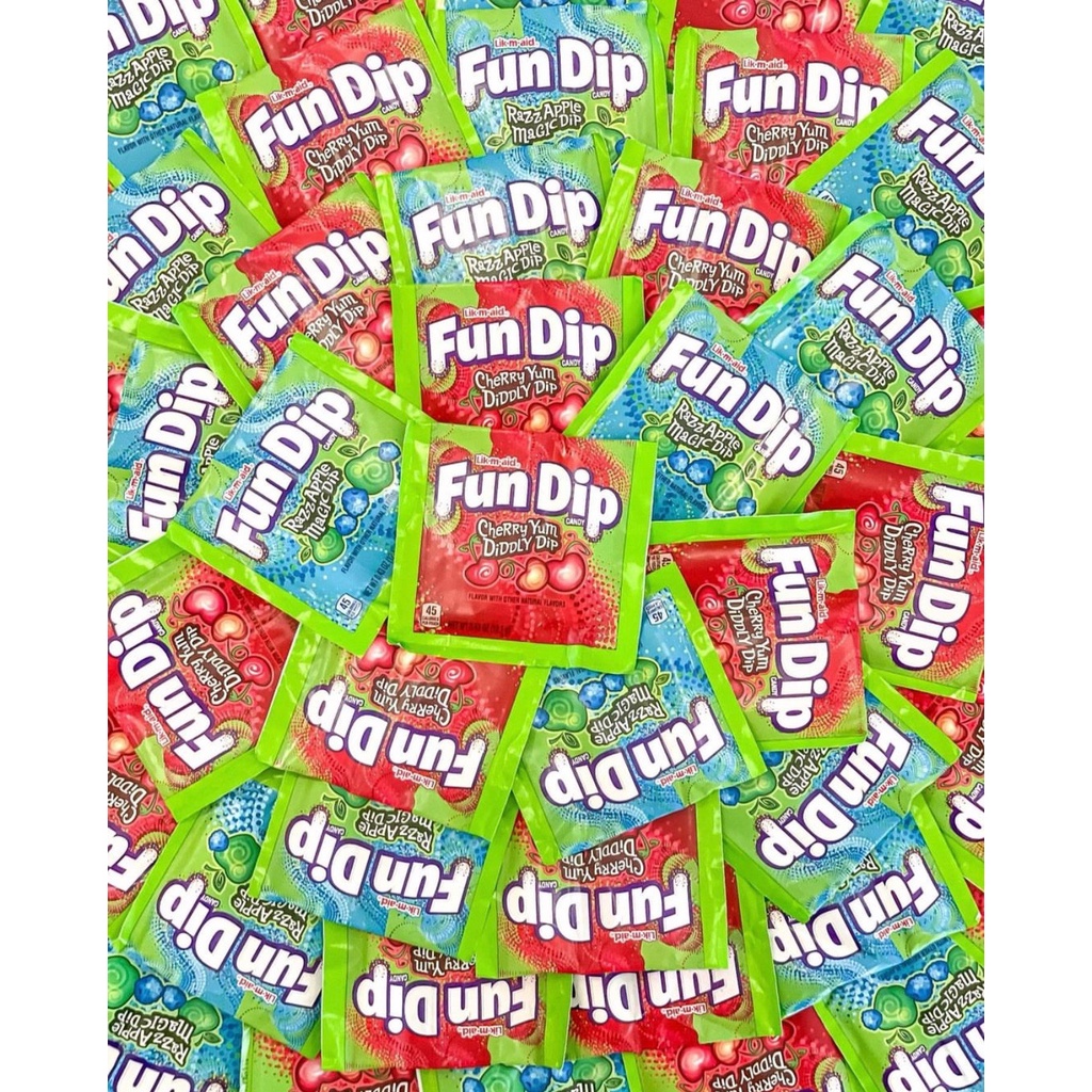 Fun Dip Cherry Yum Diddly & Razz Apple Magic 0.48 OZ-12.1 g usa Snacks ...