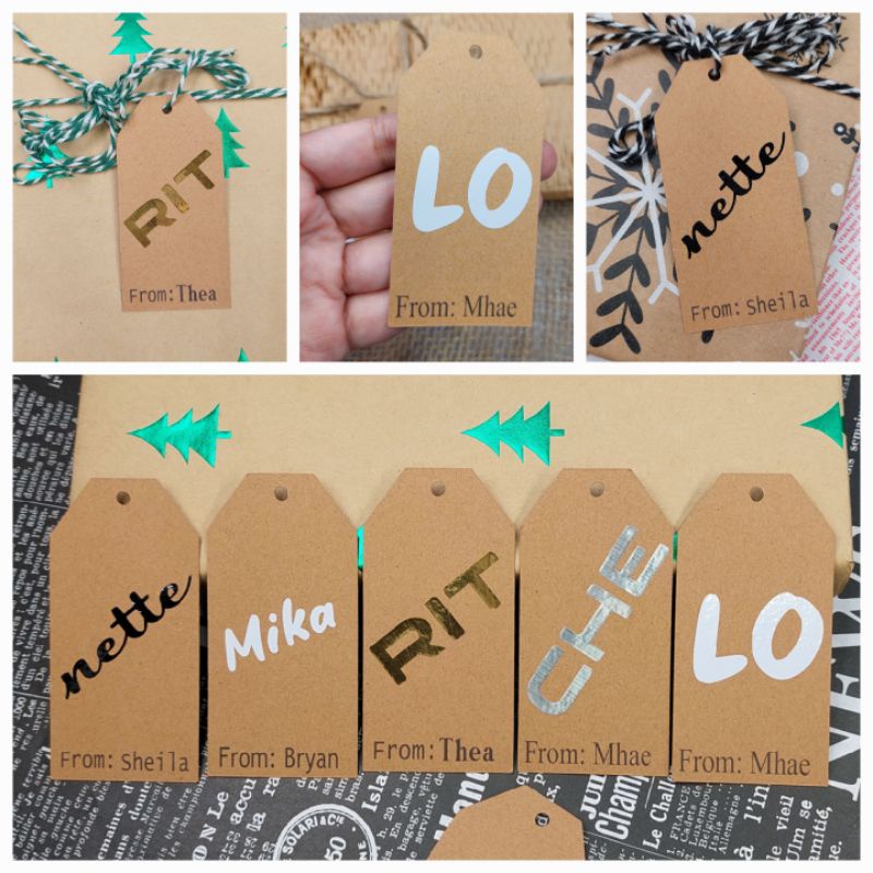 Personalized Printed Gift Paper Tags with Sticker Pcut | Shopee Philippines