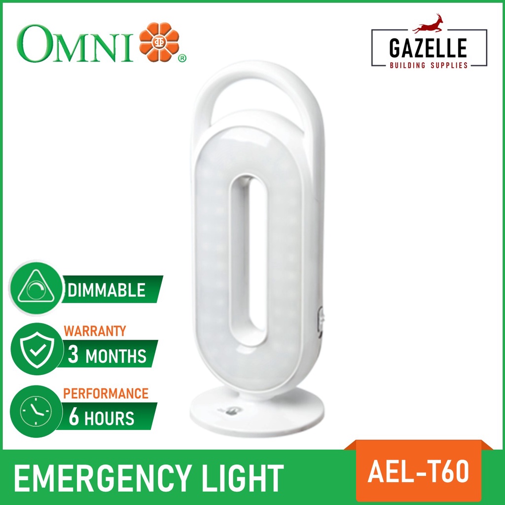 Omni LED Rechargeable Emergency Light - AEL-T30 / W/ NIGHT LIGHT AEL-T60 | Shopee Philippines