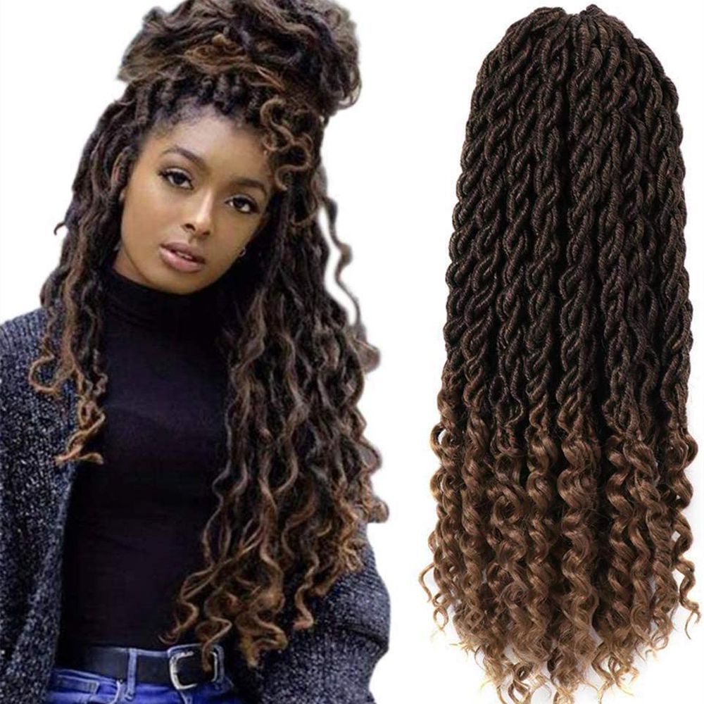 18 inch Faux Goddess Dreadlocks Crochet Hair Braiding Synthetic Hair ...