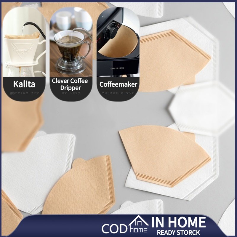 Coffee Paper Filters 40PCS Hand-Poured Drip White Paper Filter New ...