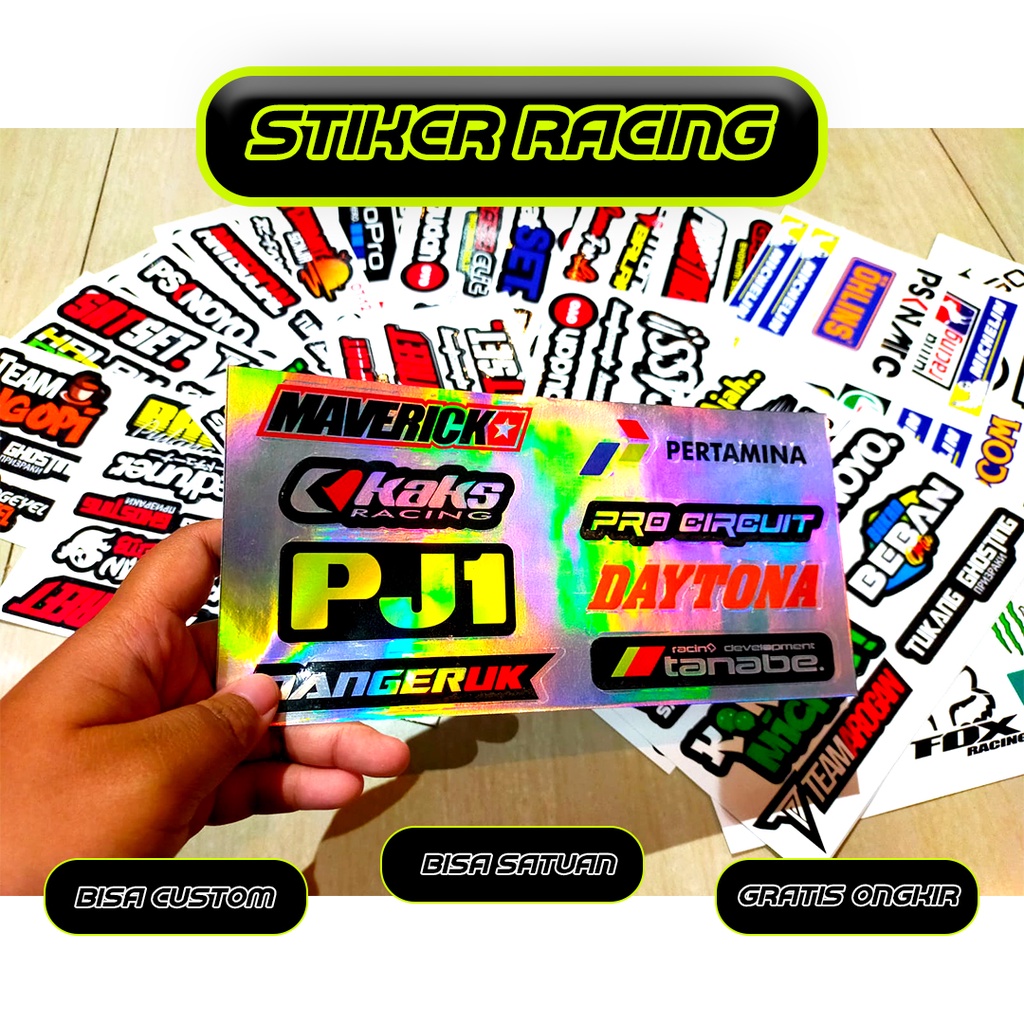 MOTORCYCLE RACING STICKERS GAME Stickers // HOLOGRAM contains 8 pcs ...