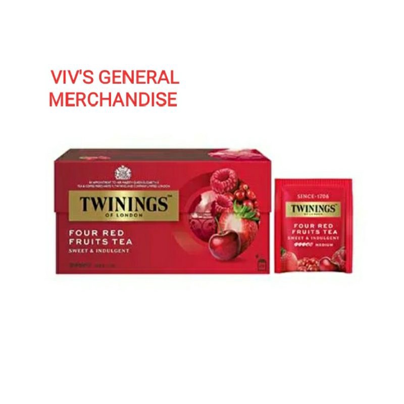 Twinings Four Red Fruits Tea ( 25 teabags ) | Shopee Philippines