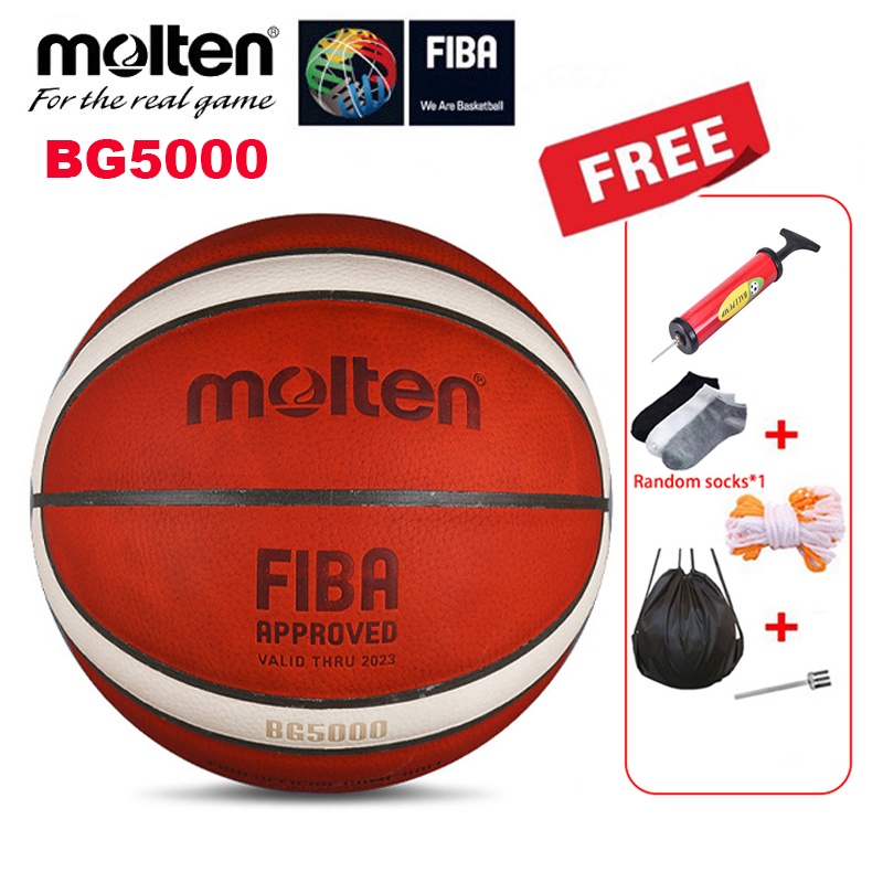 Molten BG5000 & BG4500 BasketBall Free Pin, Netbag, Pump & 1 Pair ...