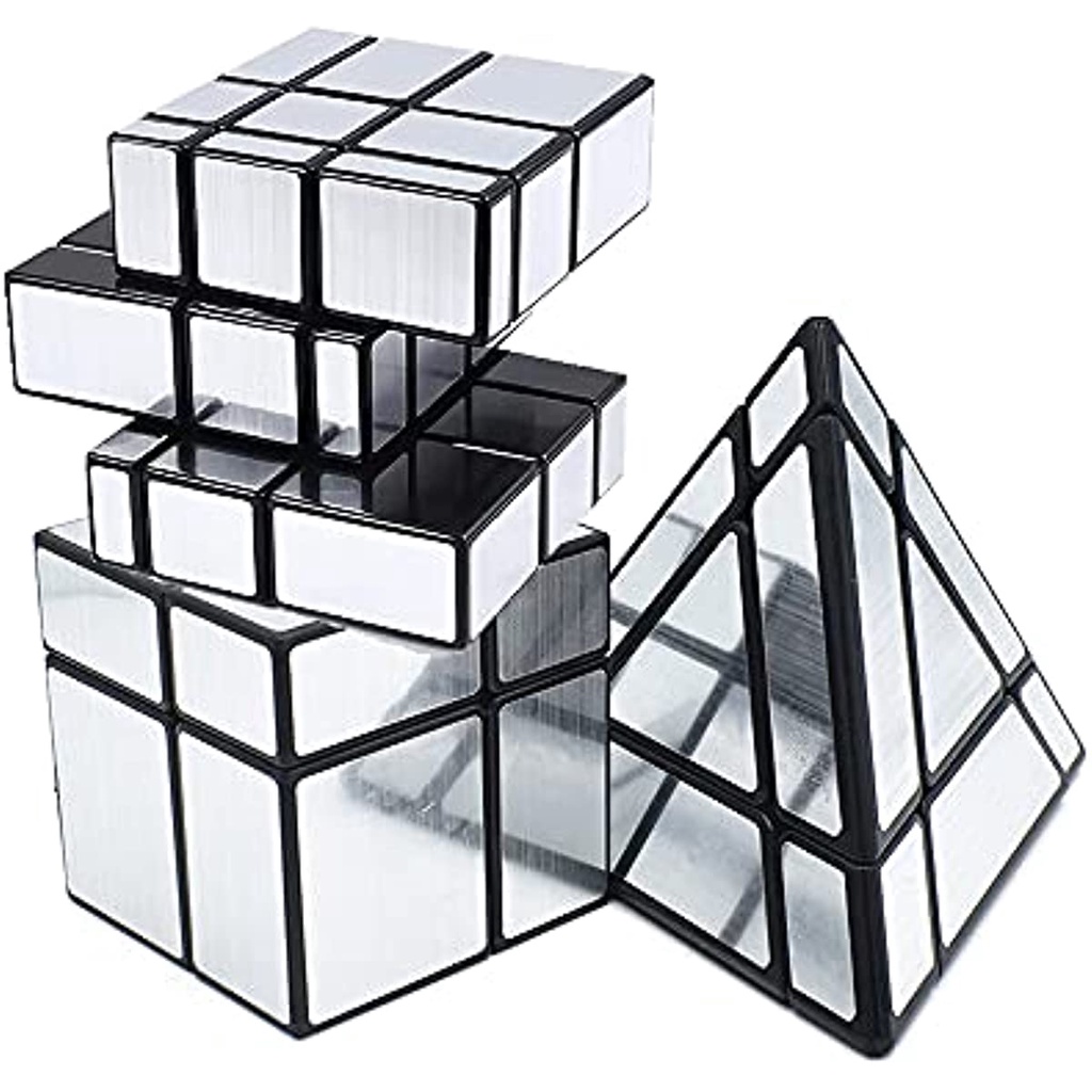 Qiyi Speed Cube Set Of 3 Pack Mirror 2x2 3x3 Cube And Magic Tower Brain ...