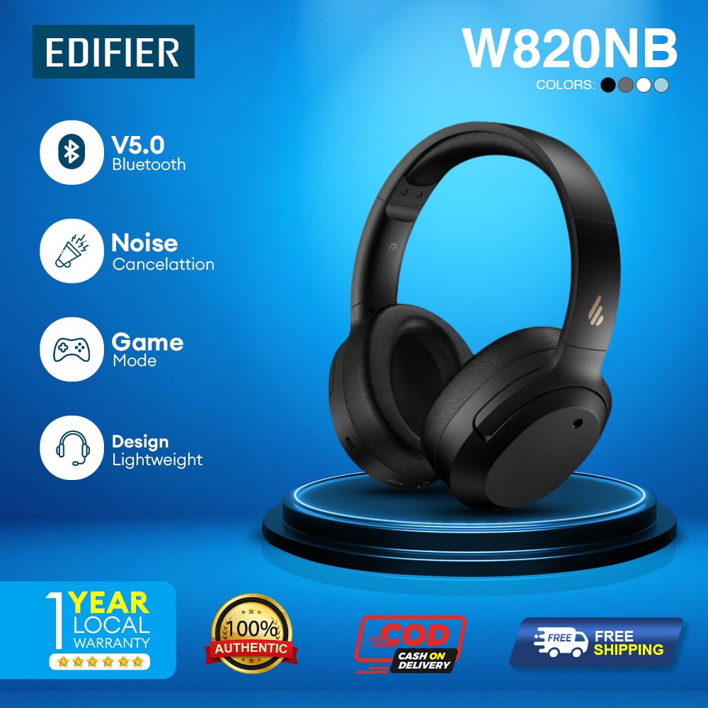 Edifier W820NB Bluetooth V5.0 Connectivity Headphones Active Noise ...
