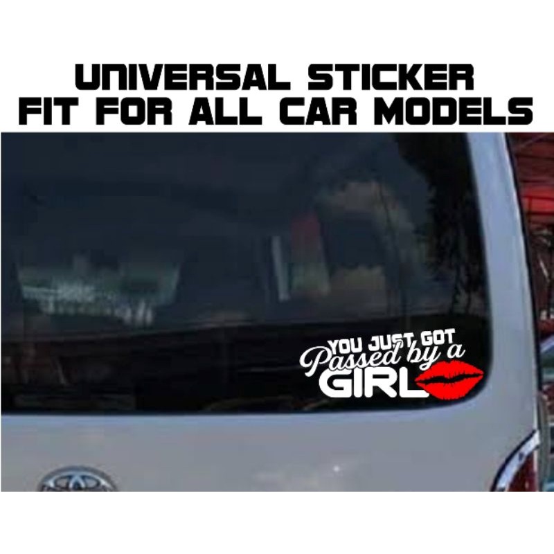 Lady Driver/Women/Chick Sticker Design for Car Fit for all Cars Model ...
