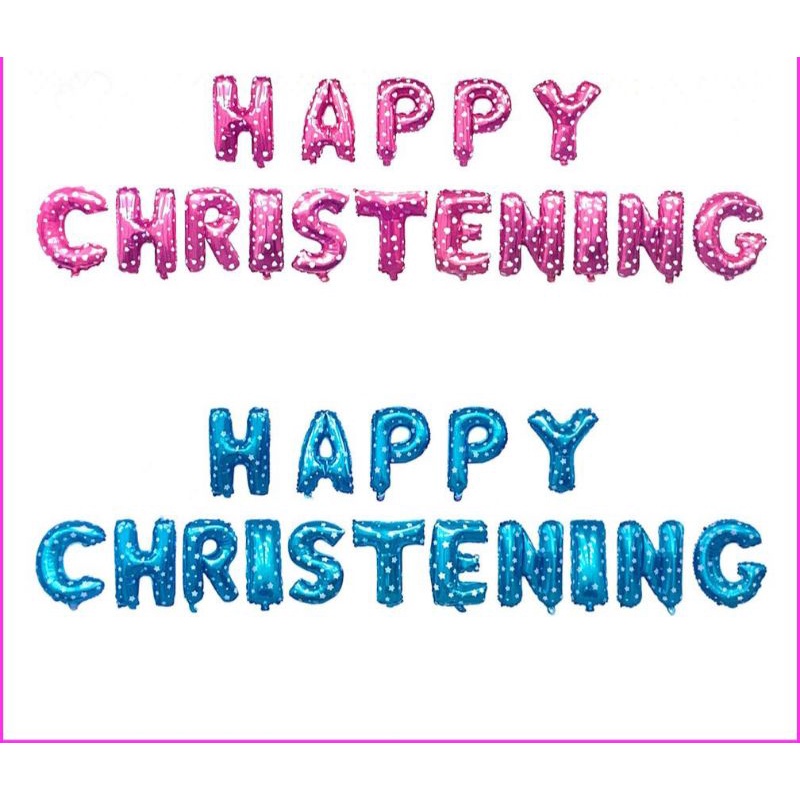 christening foil letter balloon set decor | Shopee Philippines