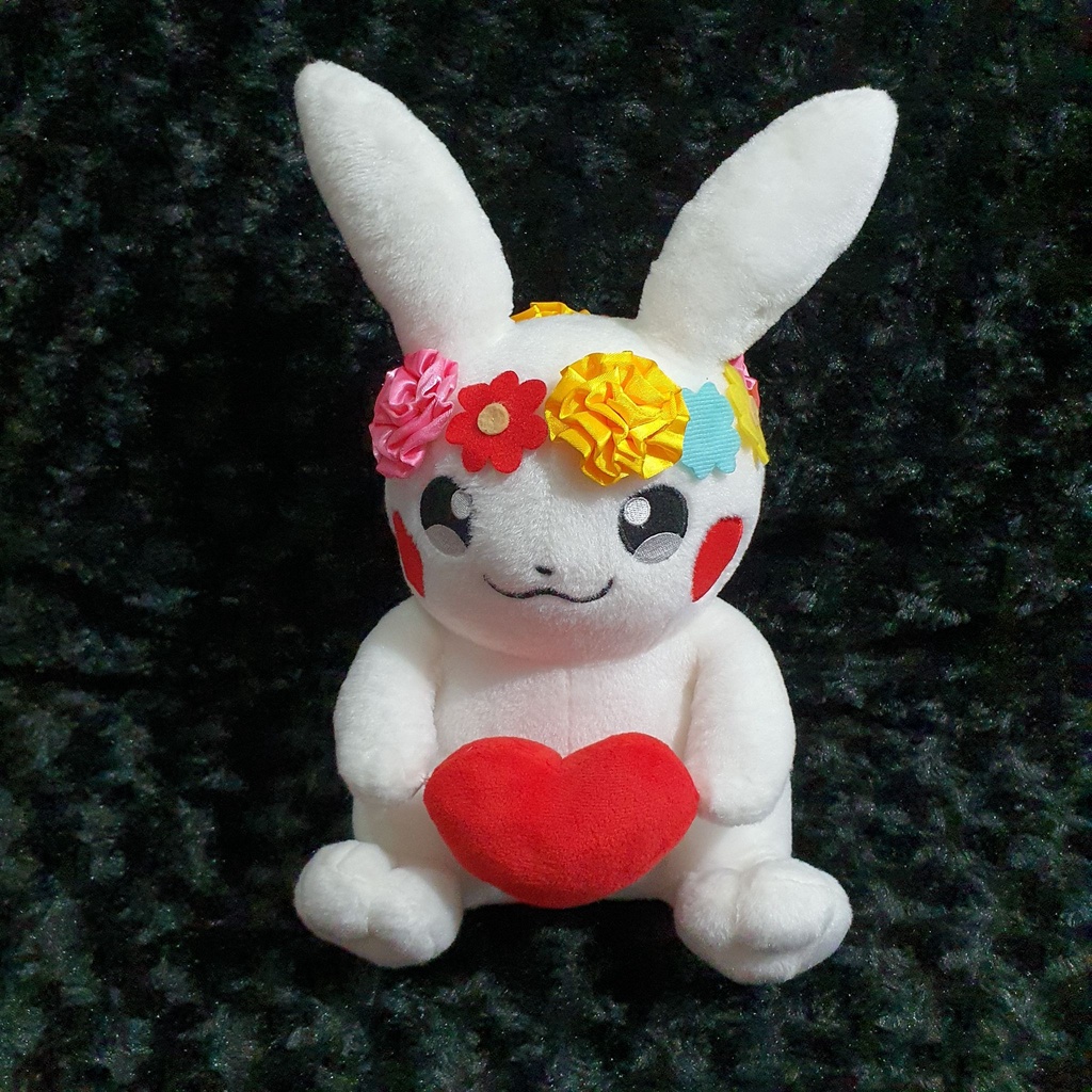 PIKACHU WHITE FLORAL Pokemon Plush Toy (32cm) | Shopee Philippines