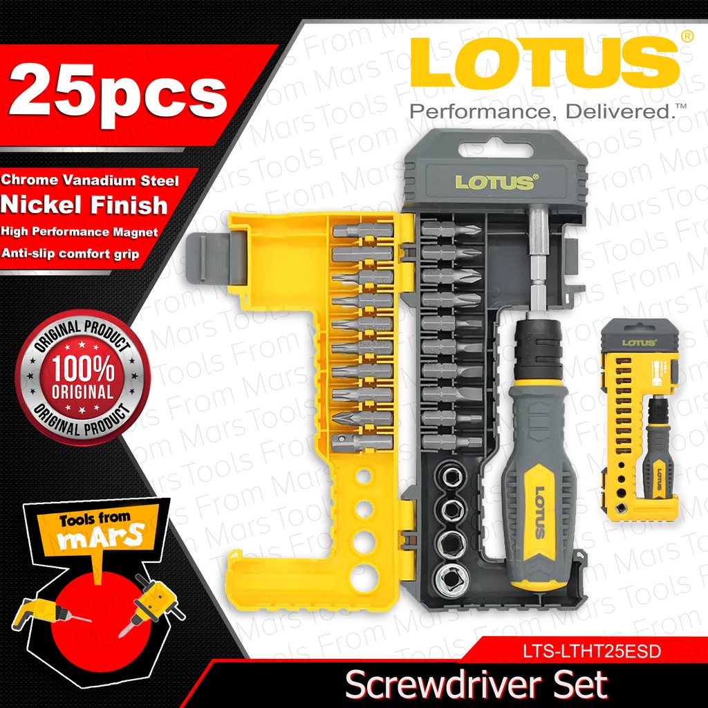 LOTUS 25PCS Screwdriver Set Screw & Nuts Drivers Precision Screw Driver ...