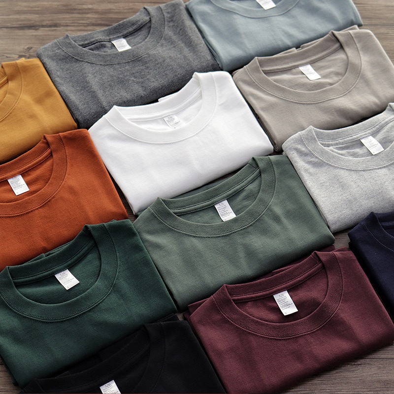 Unisex Plain T Shirt Round-Neck Tee Cotton T-shirt Good For Teenager ...