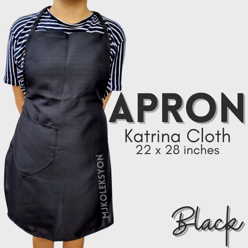 Black Kitchen Apron Cooking Restaurant Baking for Women and Men ...