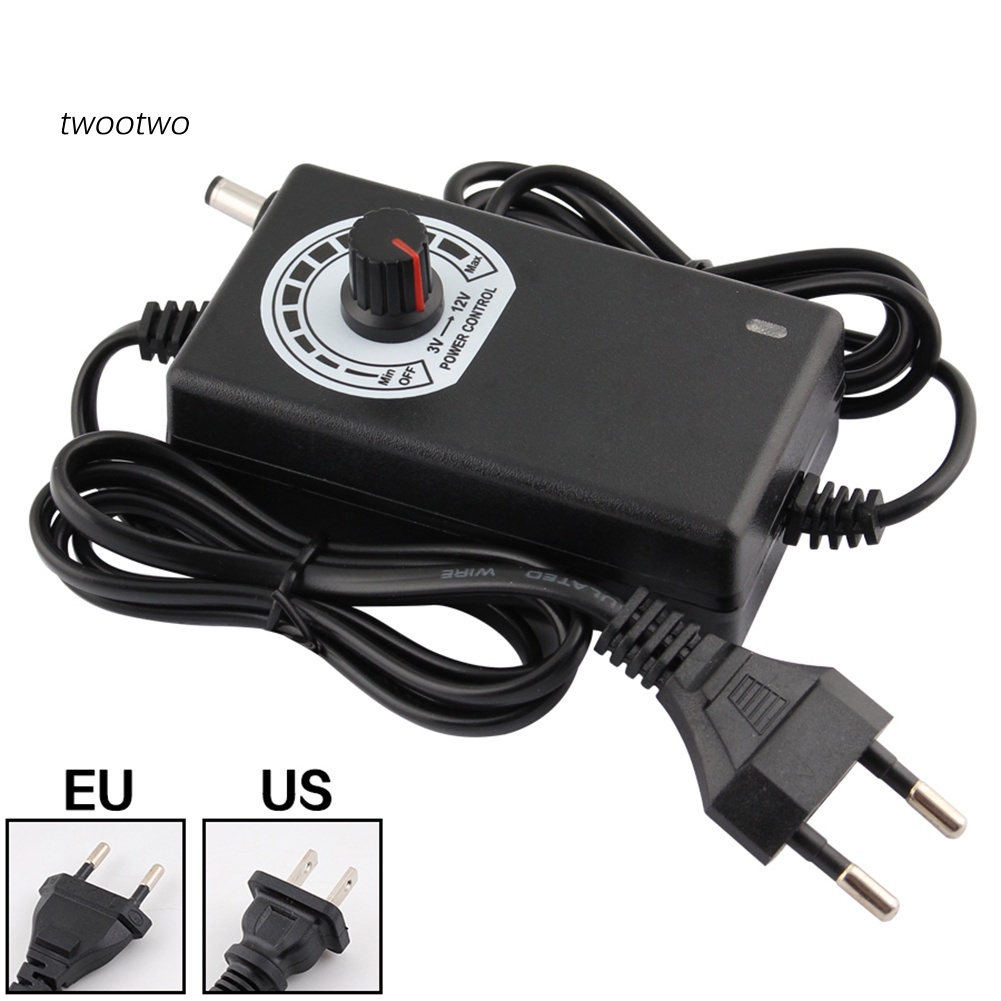 AC/DC 100-220V to DC 1-24V 3-12V 2A Adjustable Power Adapter Voltage ...